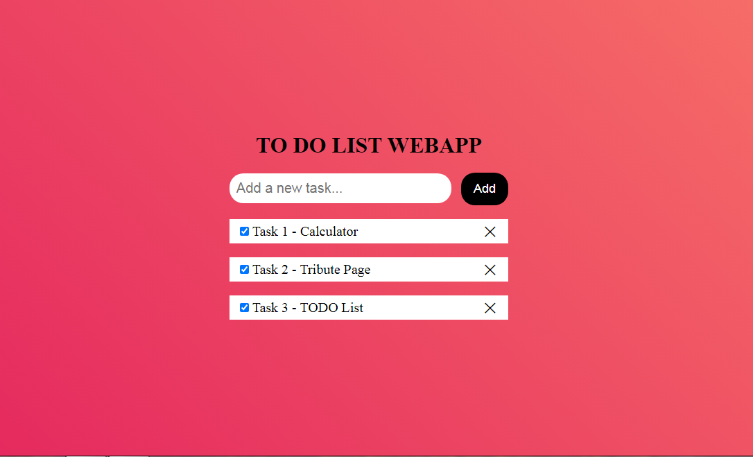Oasis Infobyte Task list